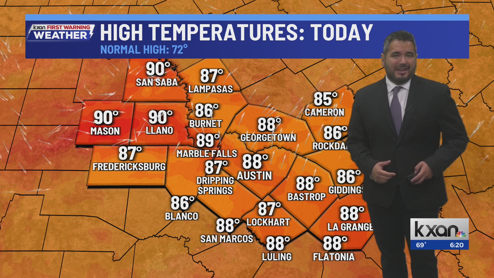 Possible record high temperature set for Sunday | Nov 16 KXAN weather ...