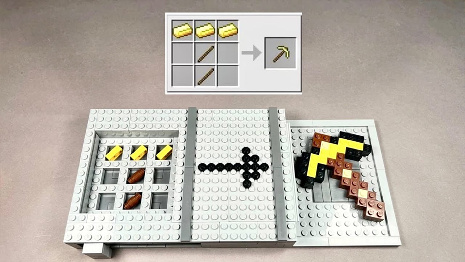 LEGO Minecraft Crafting Table Build