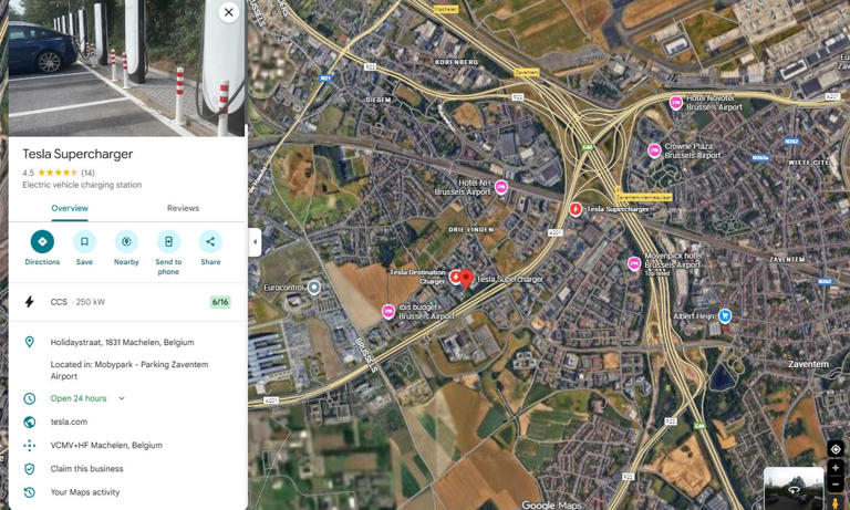 Google Maps finally shows if a Tesla Supercharger is worth the detour