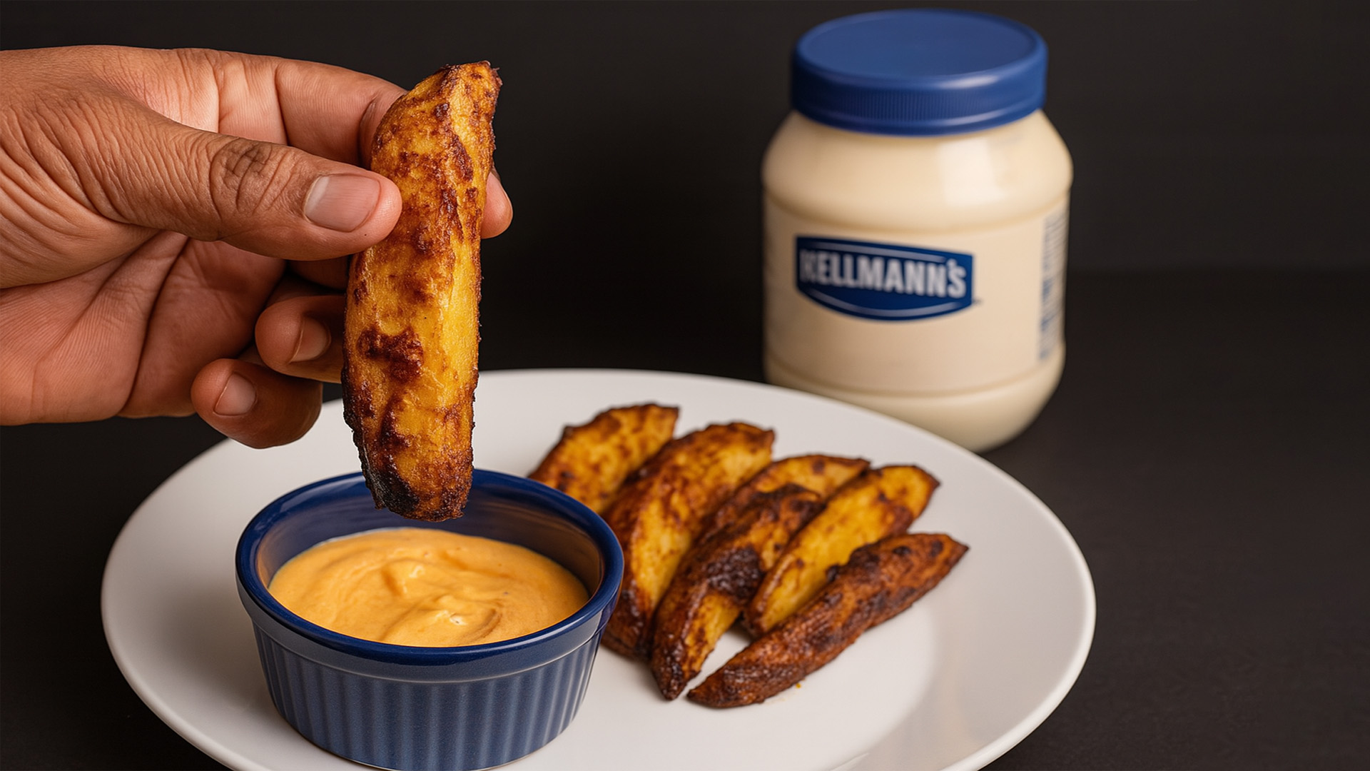 How to Make Potato Wedges with Spicy Mayo