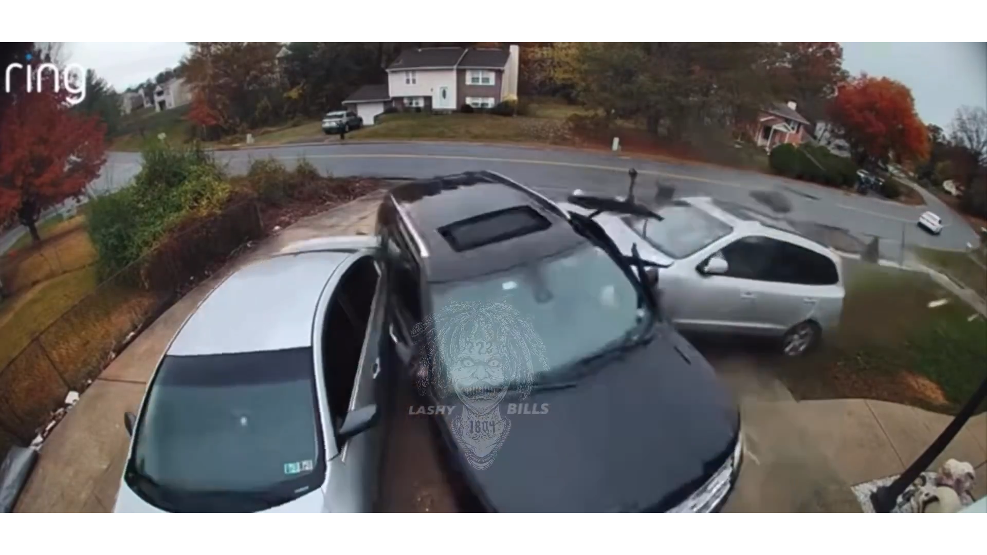 A group of teenagers crashed a stolen Hyundai SUV into two parks cars ...