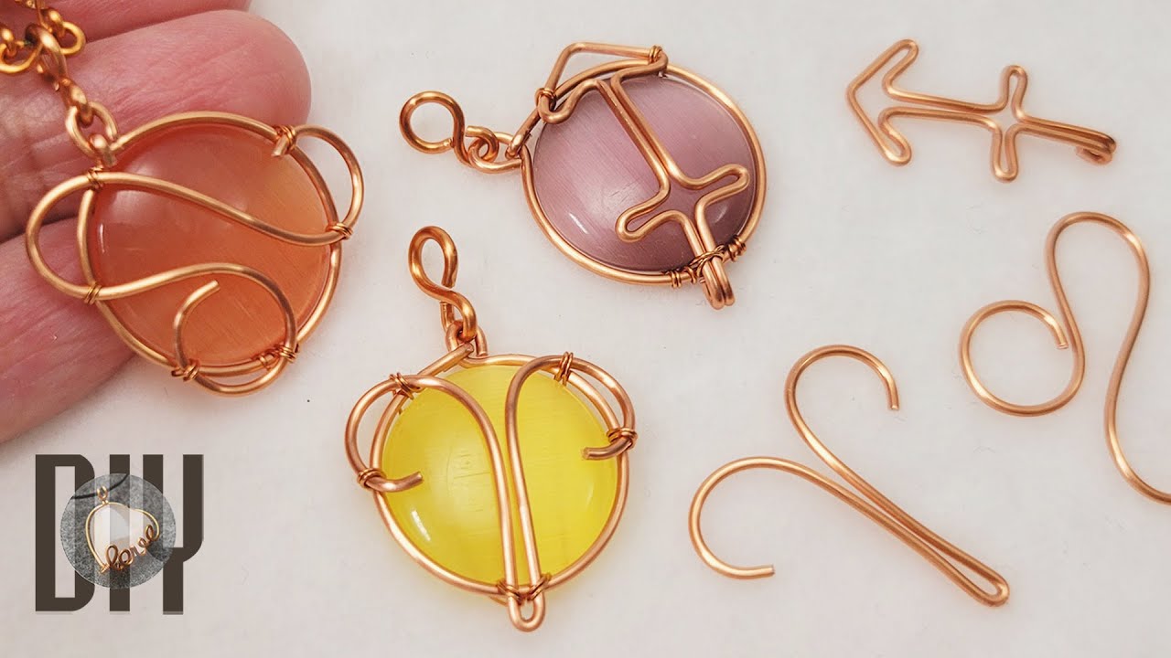 12 zodiac signs | Aries | Leo | Sagittarius | Pendant | round cabochon ...