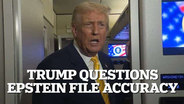 Trump questions if information 'put in' Epstein files since election