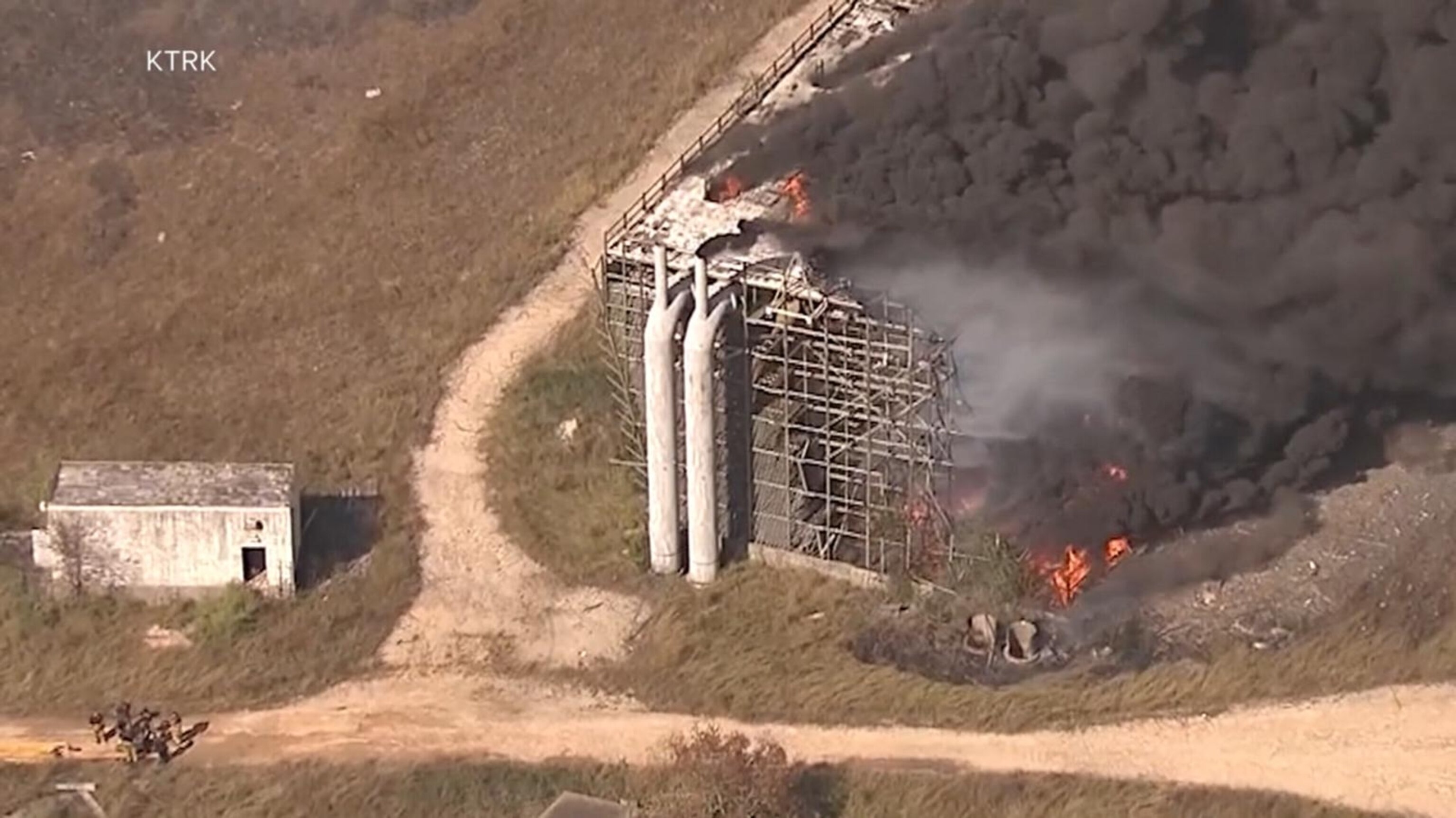 Crews battle large fire at Texas plant