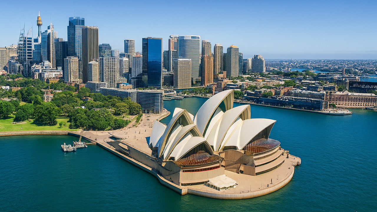 Sydney Opera House Seen from the Sky