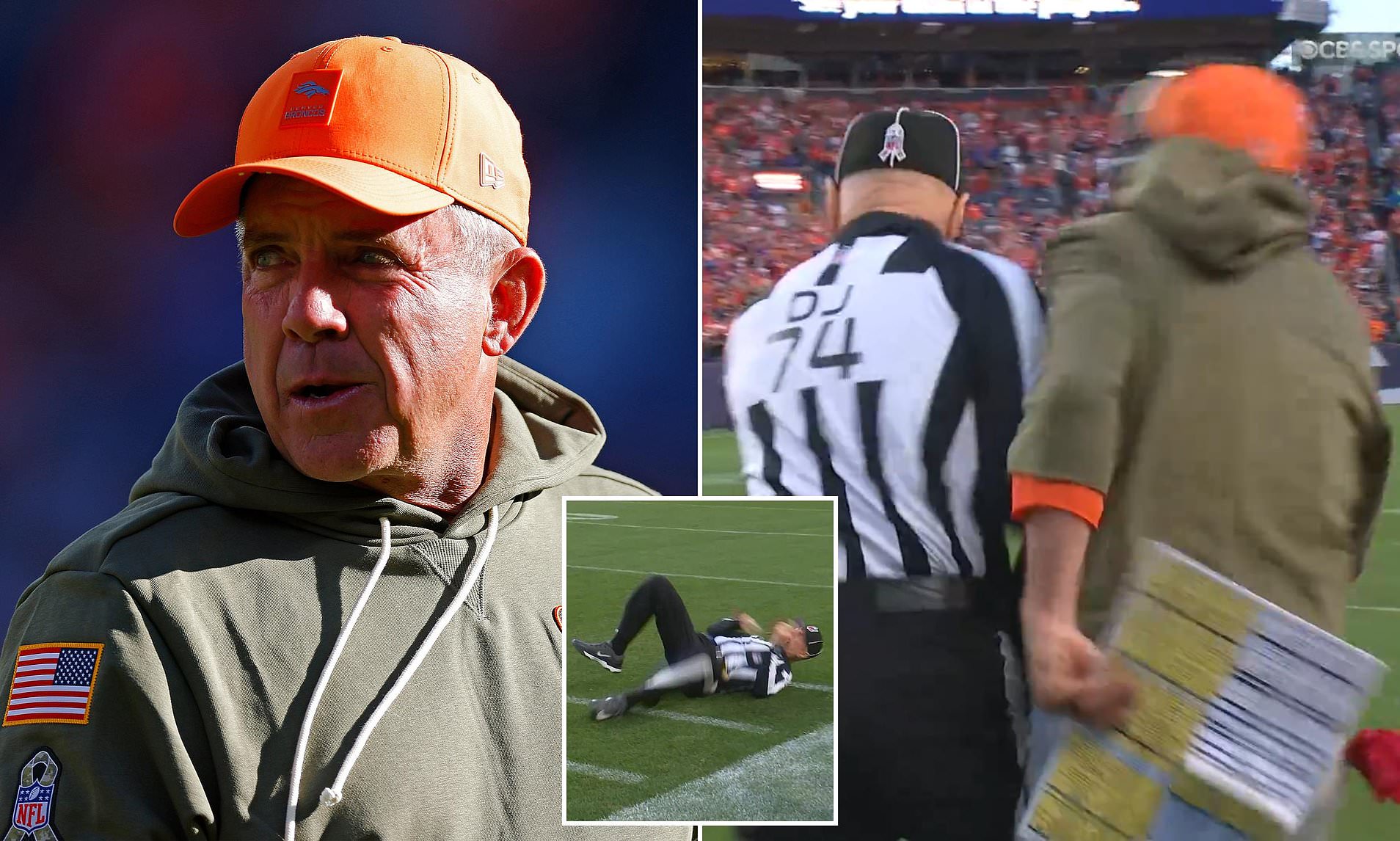 NFL coach hit with bizarre punishment after comical collision with ref ...