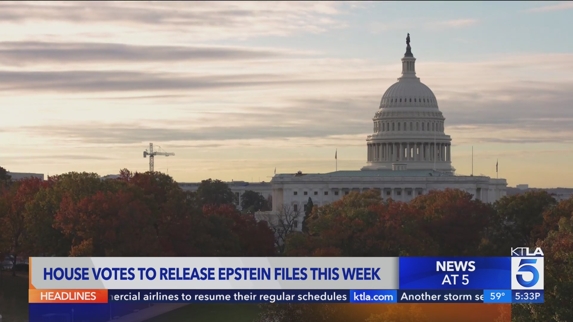 U.S. House of Representatives vote on Epstein files release