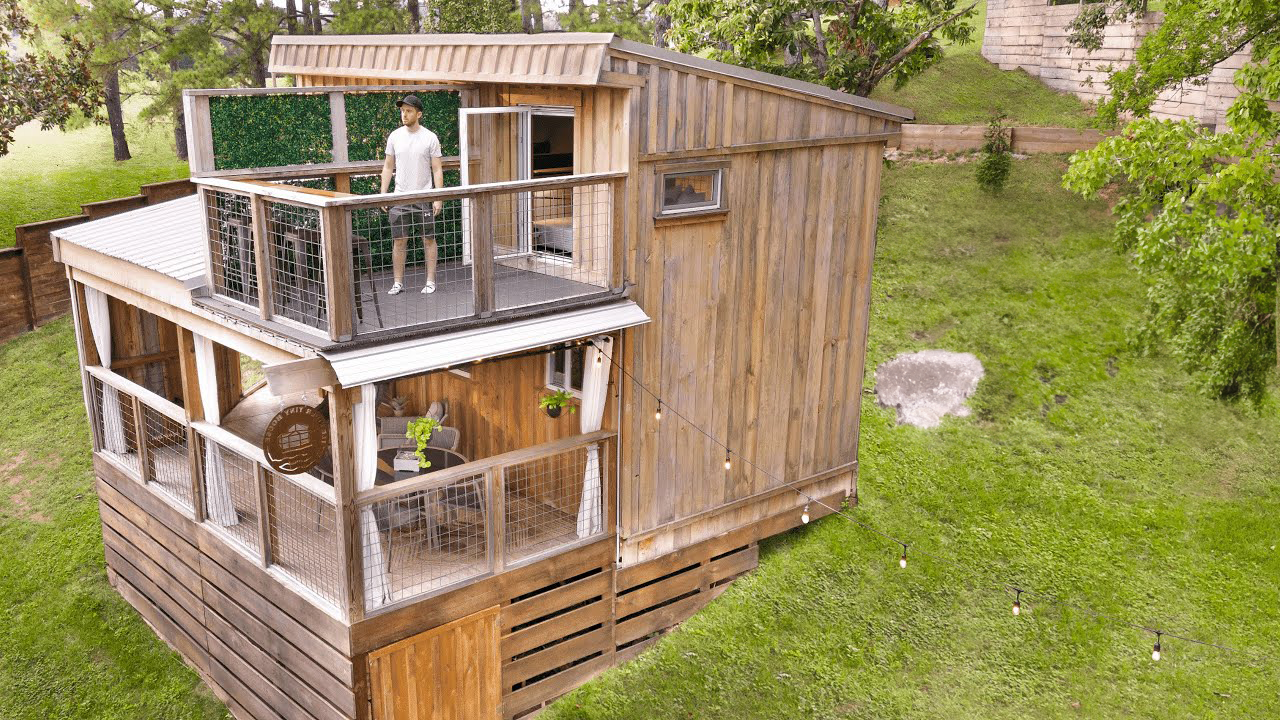 Inside a handcrafted tiny home retreat