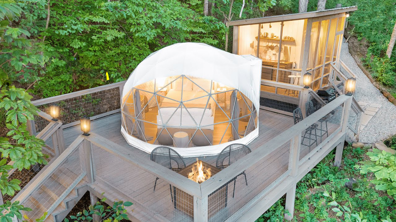 Luxury Living Inside a Geodesic Glamping Dome