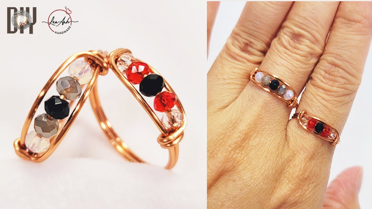 Making beads rings for beginners | Simple wire jewelry 1032
