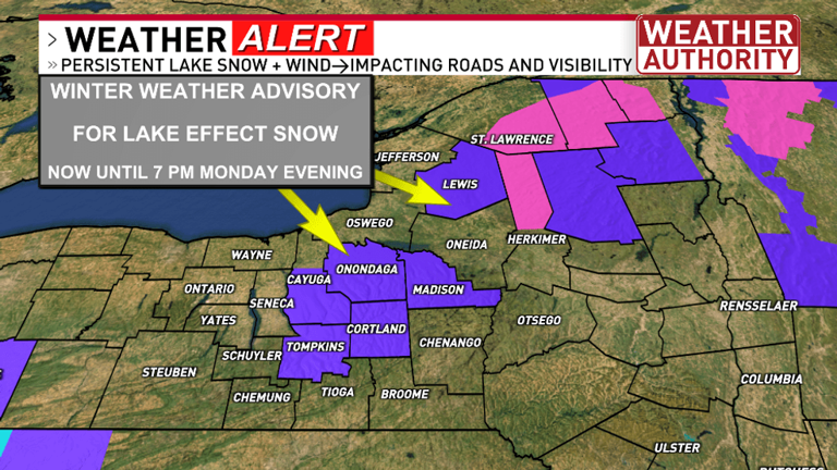 Lake snow and gusty winds affecting driving conditions now through ...