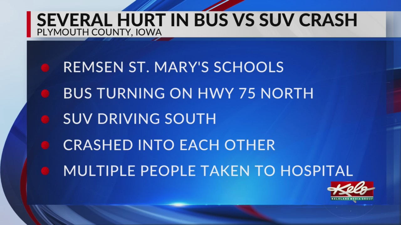 Several people injured after bus vs SUV crash in Hinton