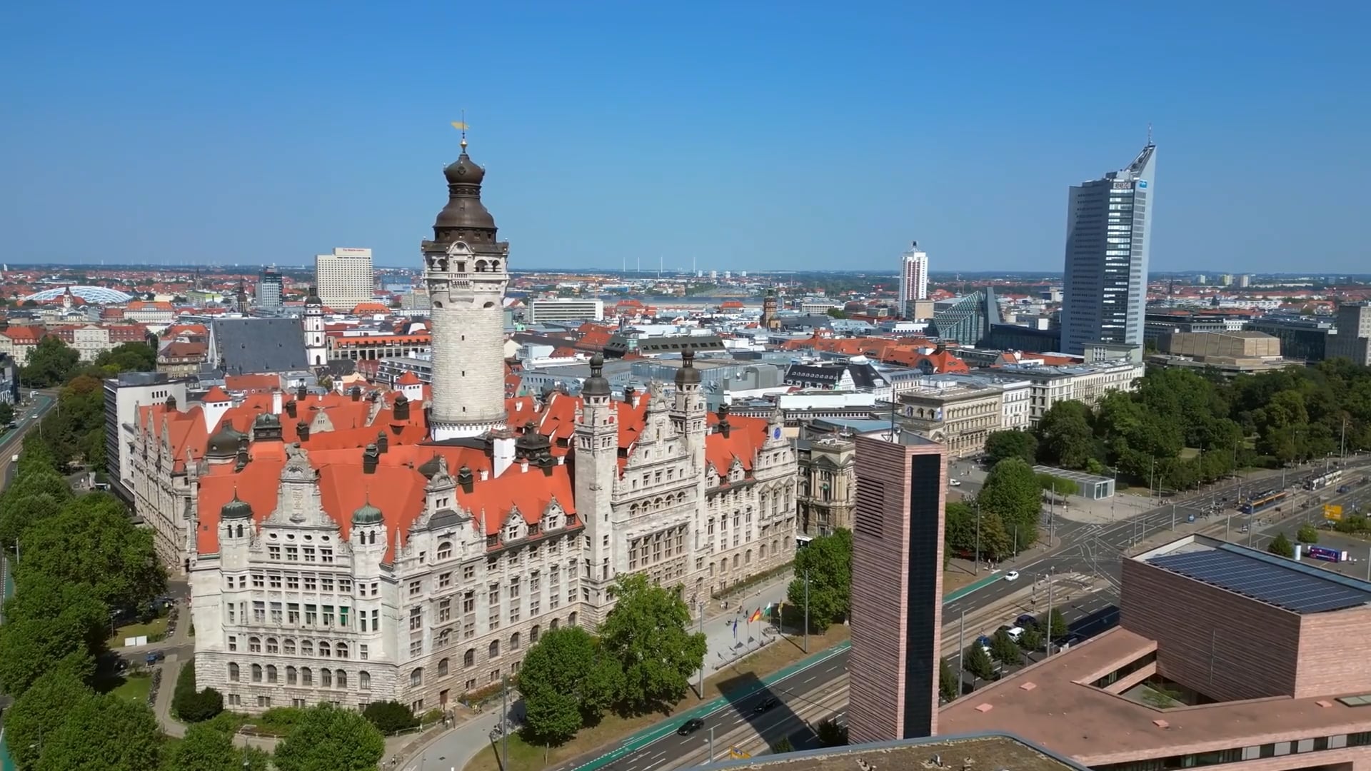 Drönarflygning över Leipzig: Tysk kultur- och historiestad