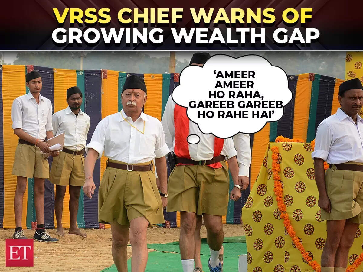 ‘Ameer ameer ho raha, gareeb gareeb ho rahe hai’: RSS Chief flags ...