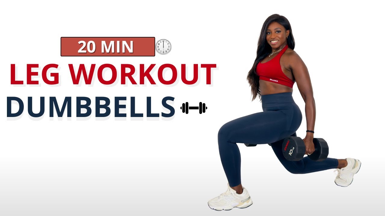 Intense 20-Minute Dumbbell Leg Day (No Talking) | Quad, Hamstring ...