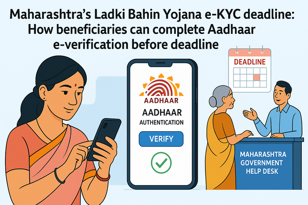 Maharashtra's Ladki Bahin Yojana e-KYC deadline: How beneficiaries can complete Aadhaar e ...