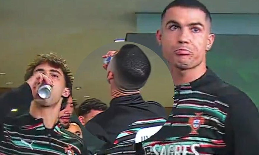 Viral clip of Ronaldo drinking soda sparks controversy