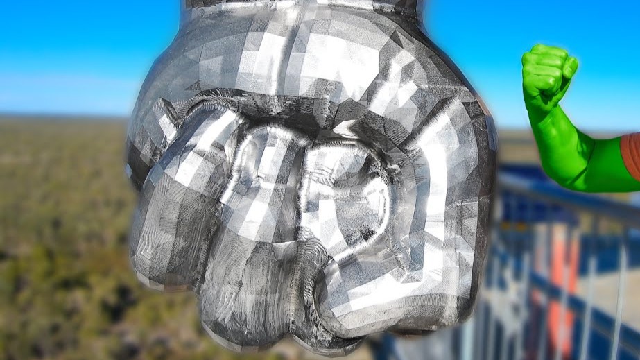 How a 660lb steel Hulk fist crushes everything