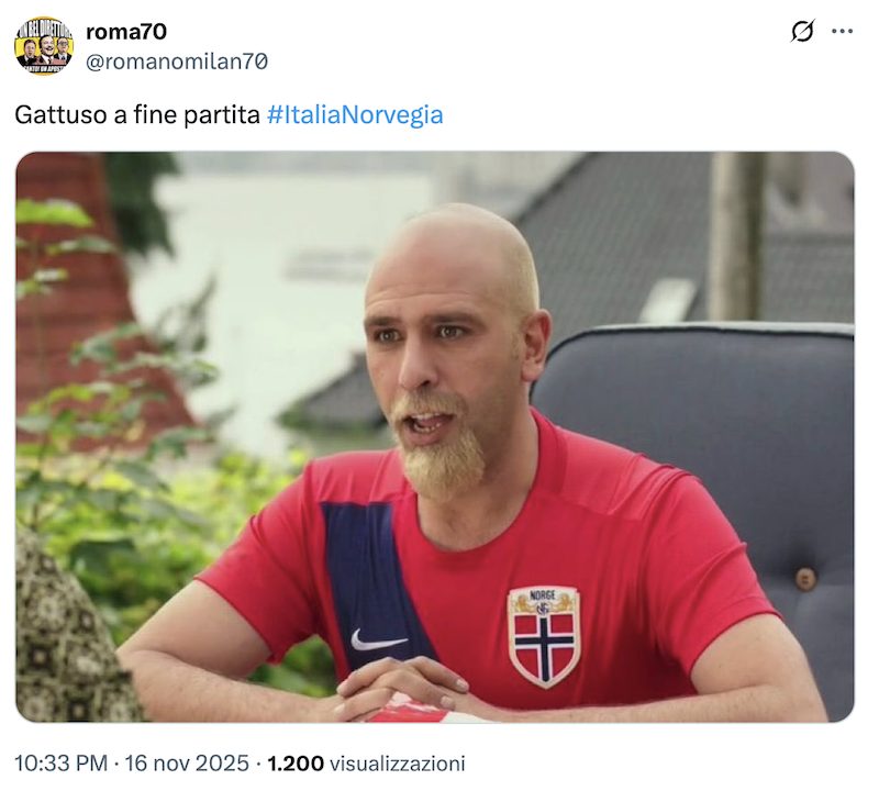 Da Zalone a Banfi, i meme sulla sconfitta dell’Italia contro la Norvegia