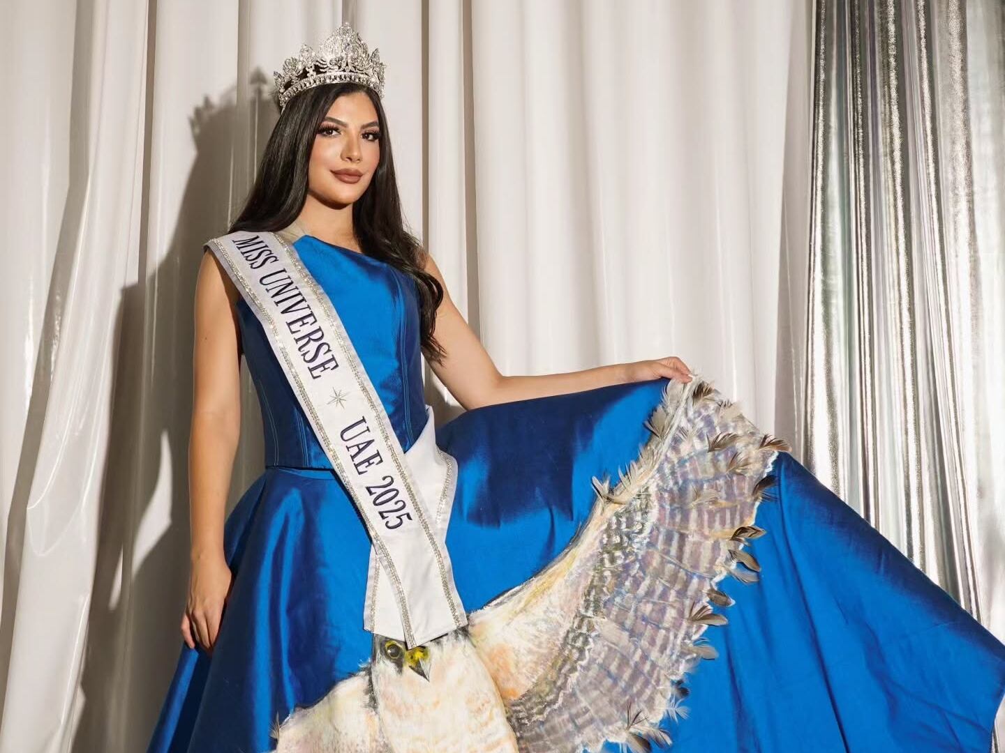 Falcons and an Emirati thobe: How Mariam Mohamed is representing the ...