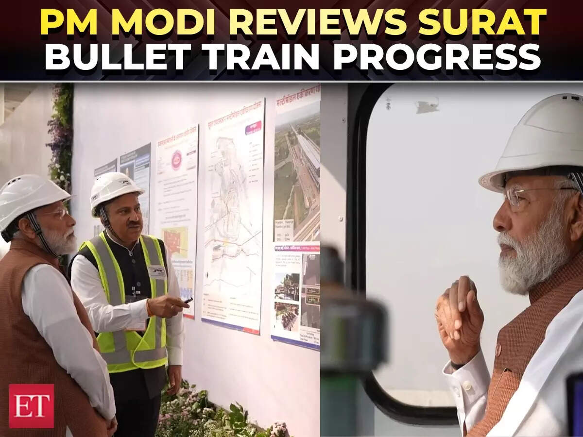 India’s first Bullet train: PM Modi surveys Surat station