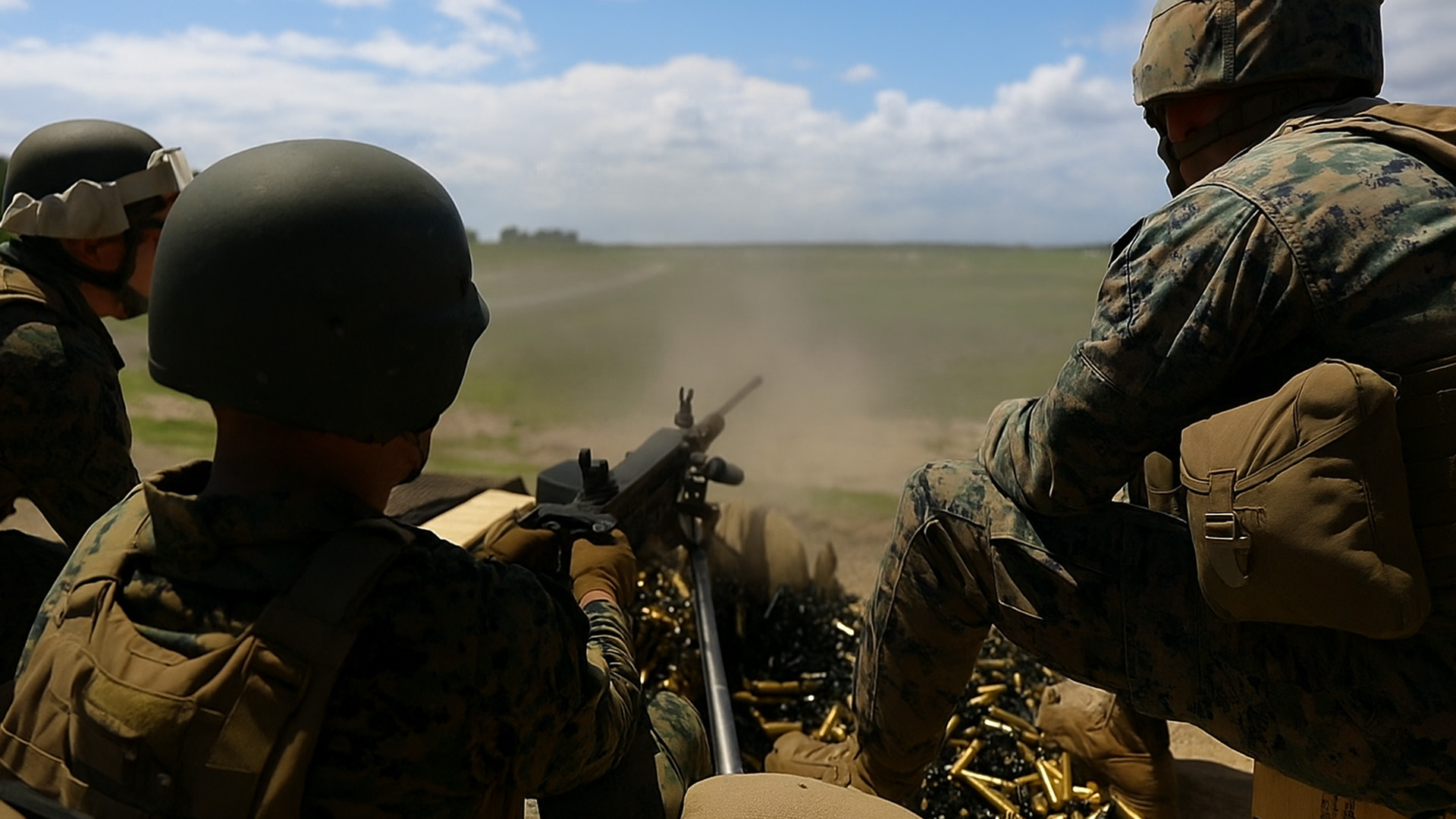 Marine Trainees Fire .50 Cal in Advanced Qualification
