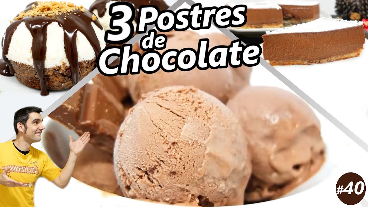 3 Postres con Chocolate | Recetas Cremosas y Fáciles