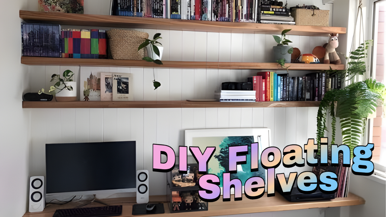 DIY Floating Shelves and Wall Cladding Ideas