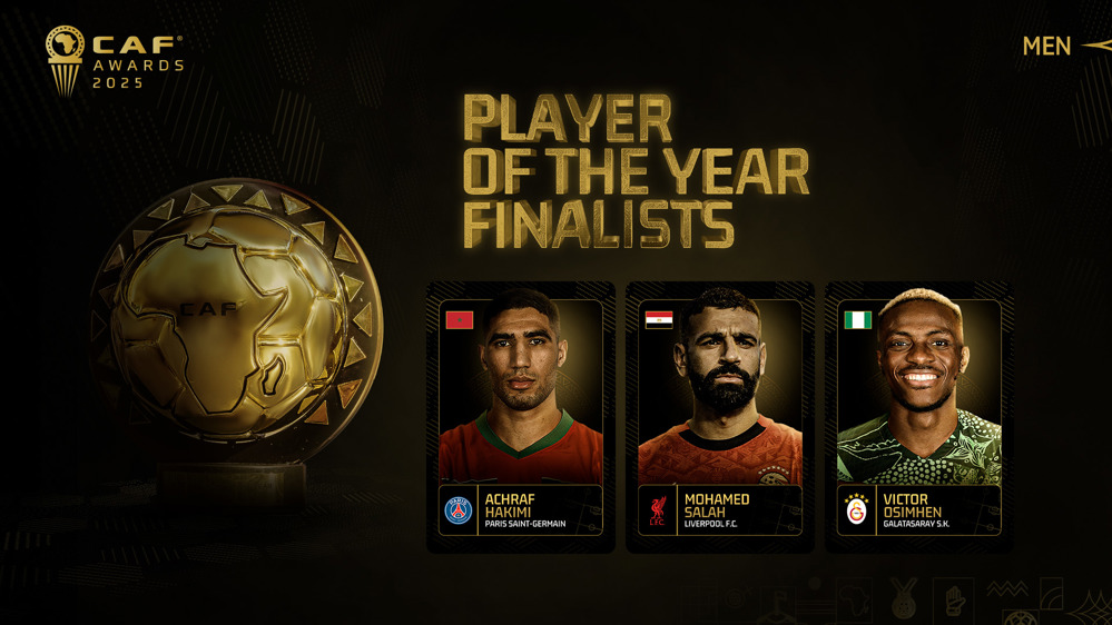 Salah vs Hakimi vs Osimhen for Player of the Year at CAF Awards 2025