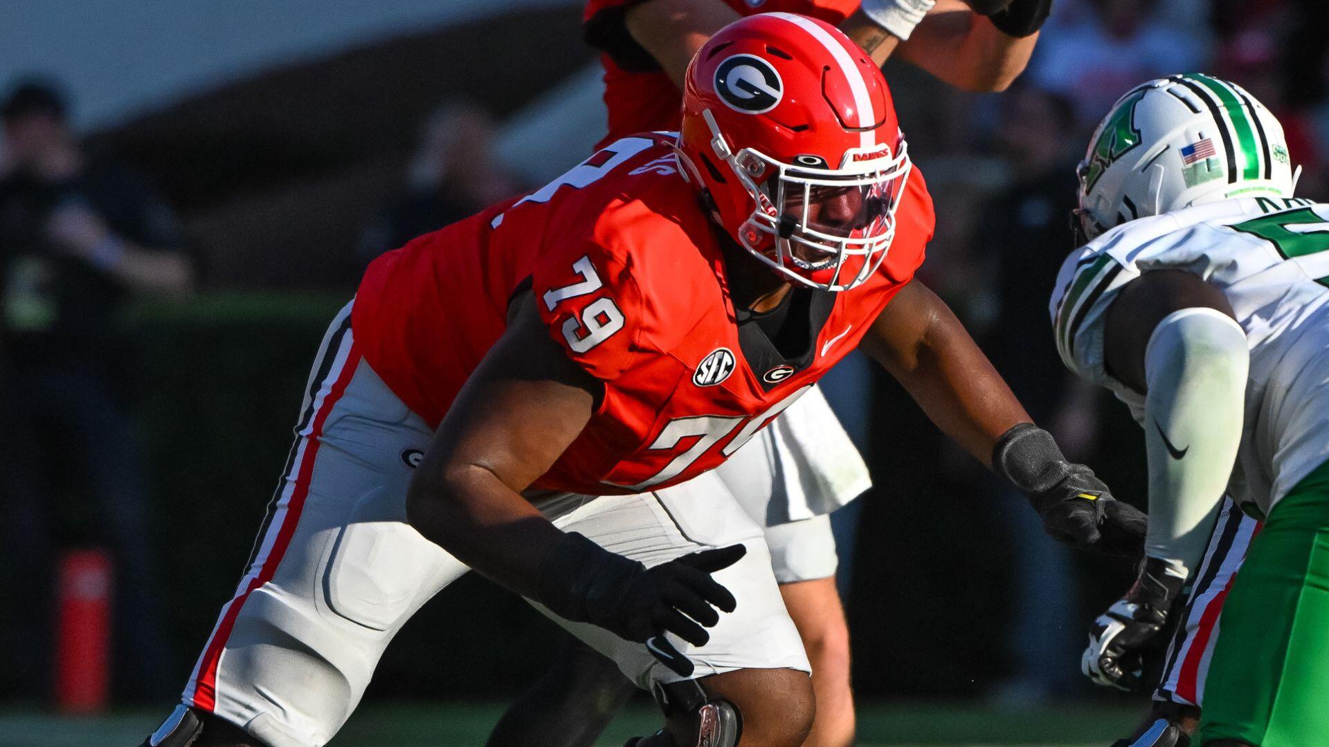 Georgia OL Nyier Daniels arrested, faces four felony charges including ...