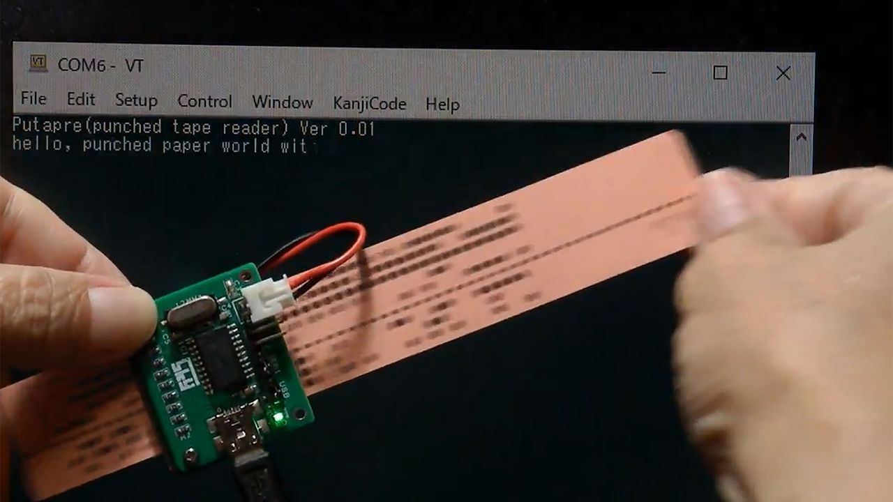 Retro computing enthusiast creates perforated tape reader designed ...