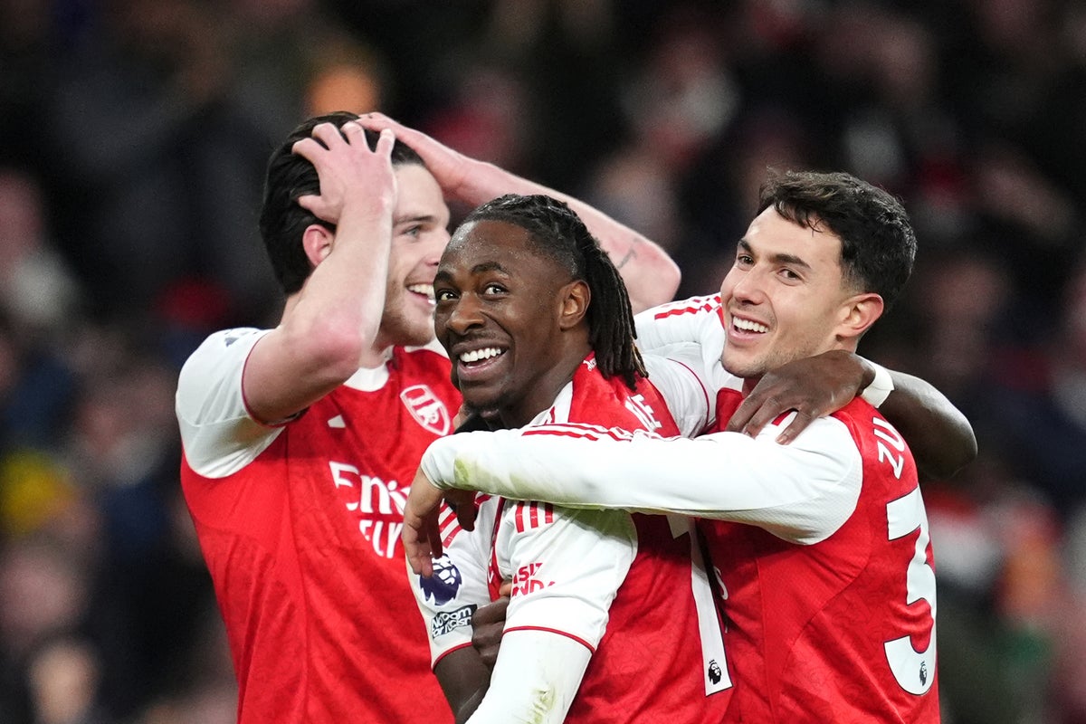 Arsenal’s Eze hits north London derby hat-trick against sorry Spurs