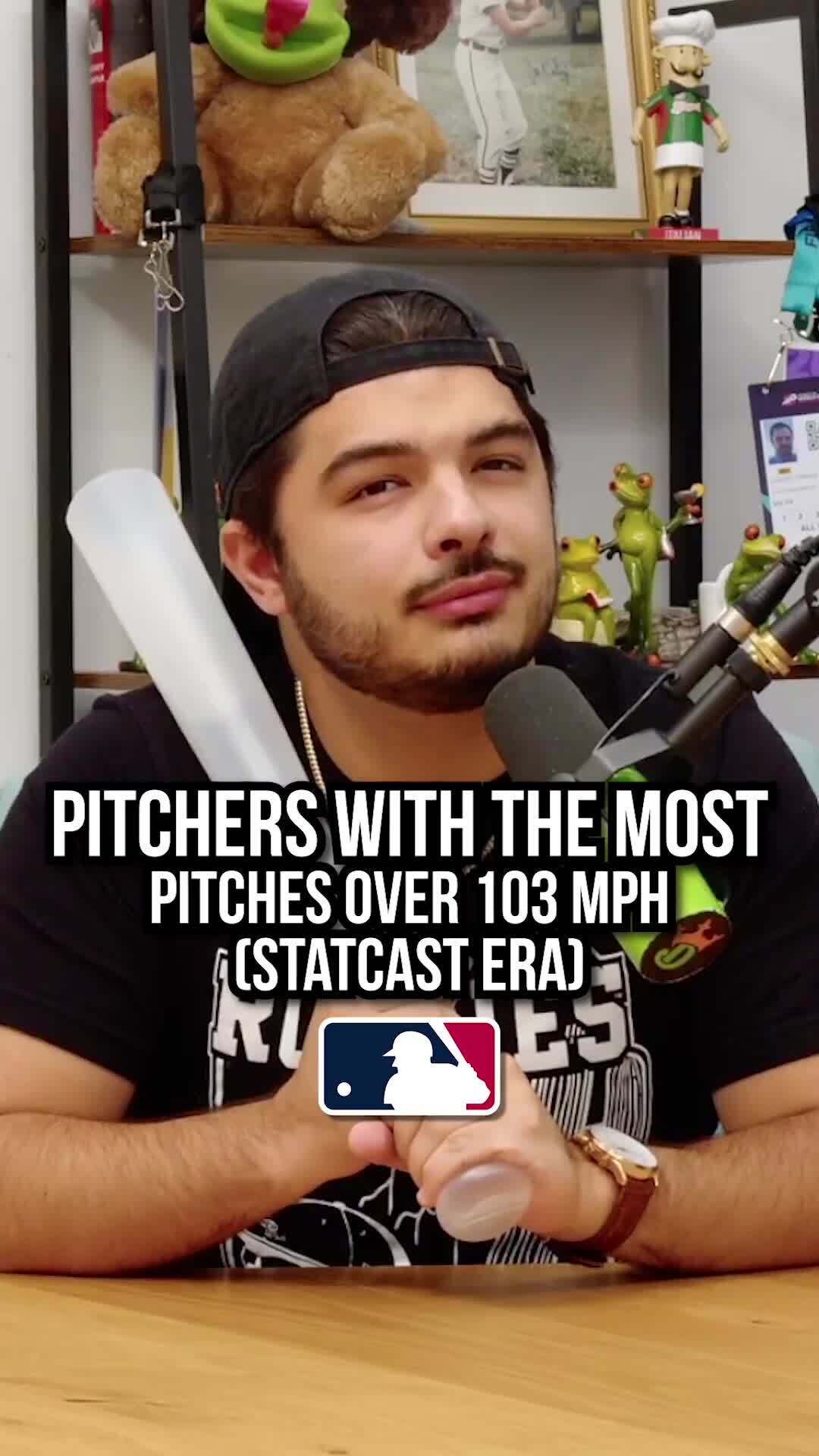 Who has the most pitches over 103 MPH? #baseball #sports #mlb #trivia #fun