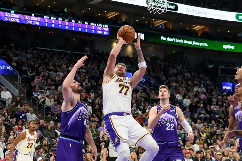 Luka Doncic helps Lakers hold off Jazz for fourth win in a row