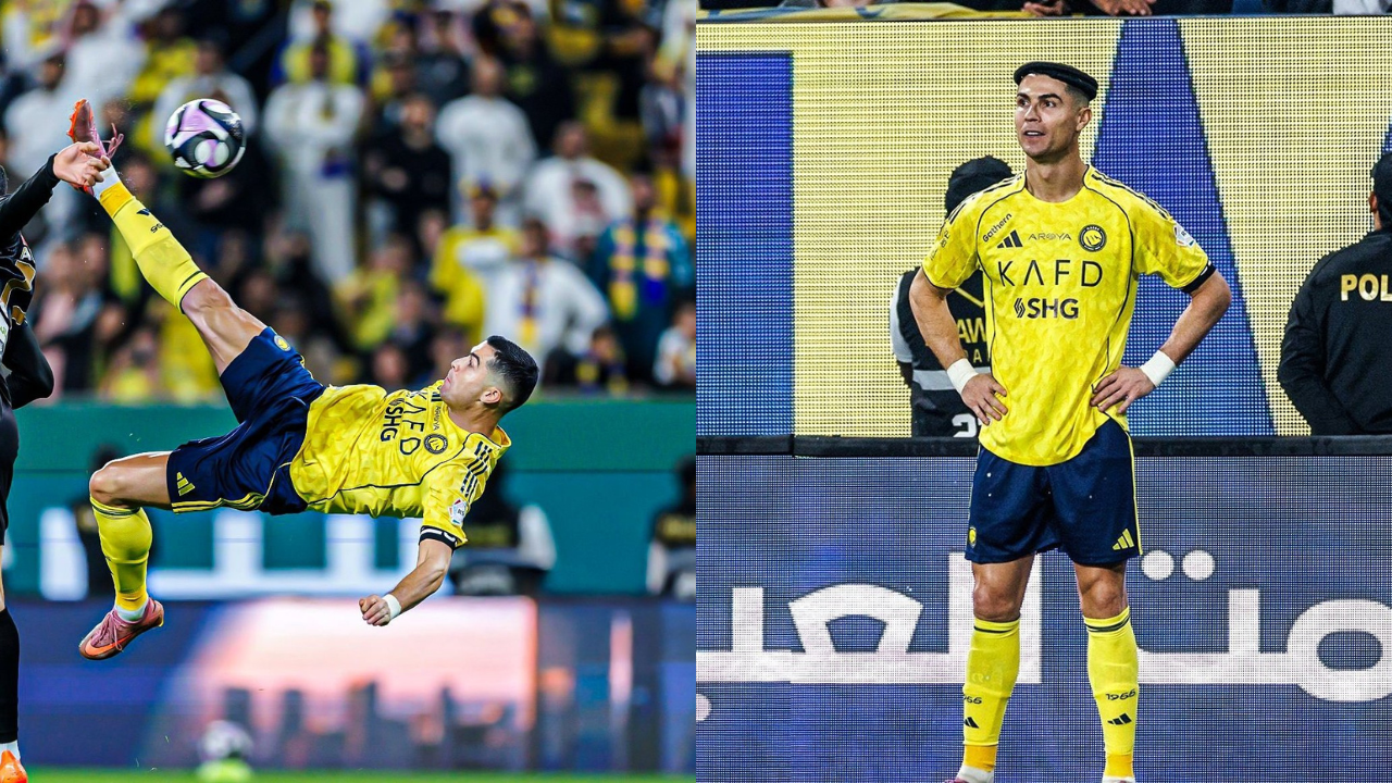 Unreal! 40 year-old Cristiano Ronaldo scores jaw-dropping bicycle kick ...