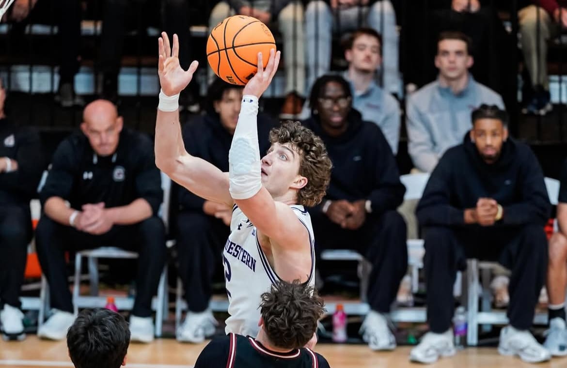 Northwestern survives late run to beat South Carolina, 79-77