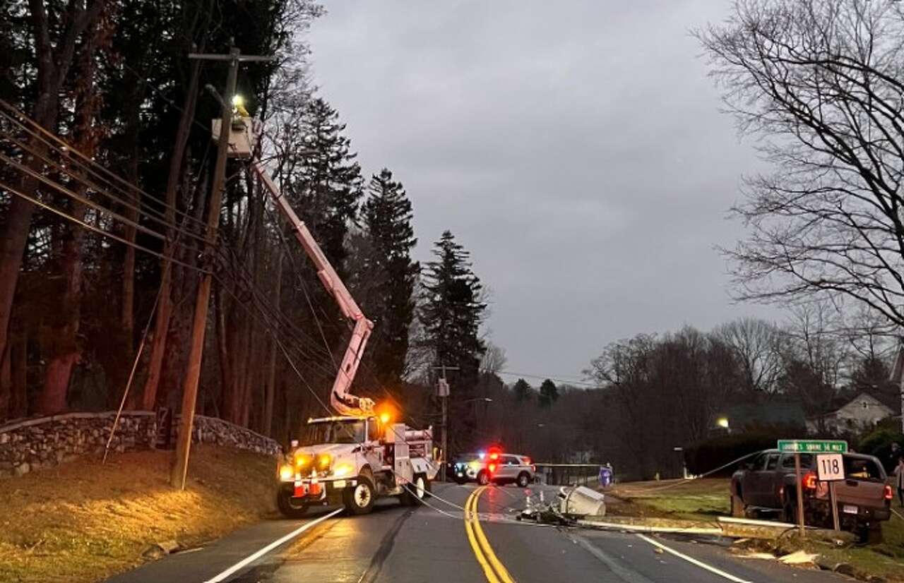 Route 188 in Litchfield reopens after car struck pole and knocked down ...