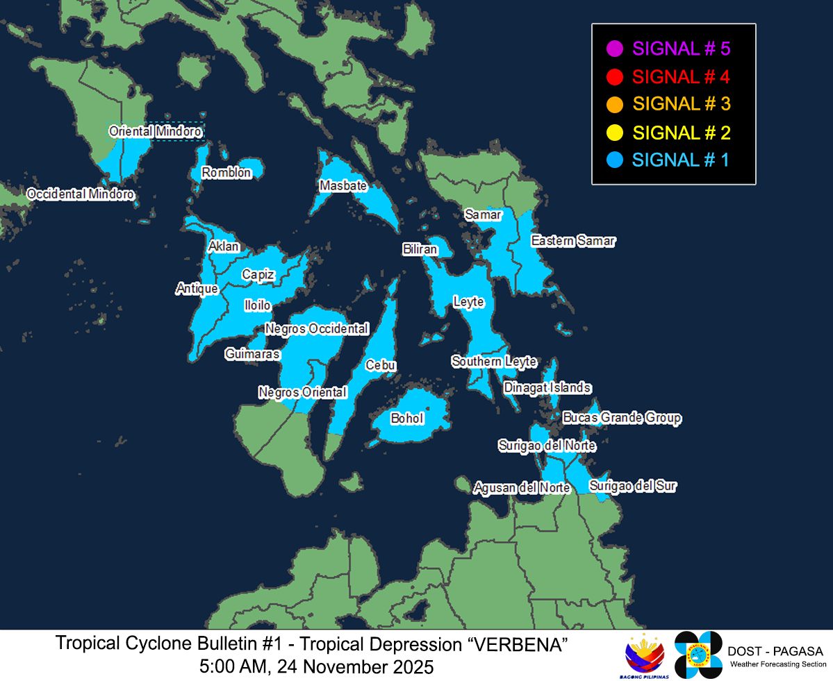 PAGASA: Signal No. 1 up in 23 areas across PH due to Tropical ...