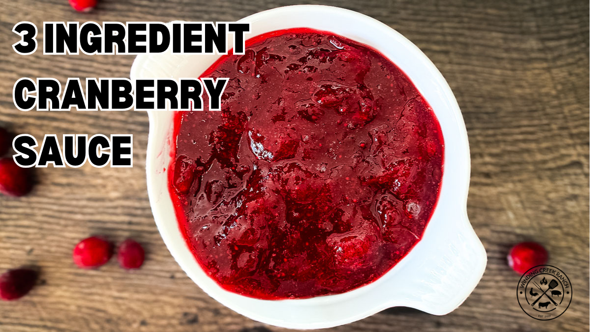 Homemade Cranberry Sauce (3 Ingredients)