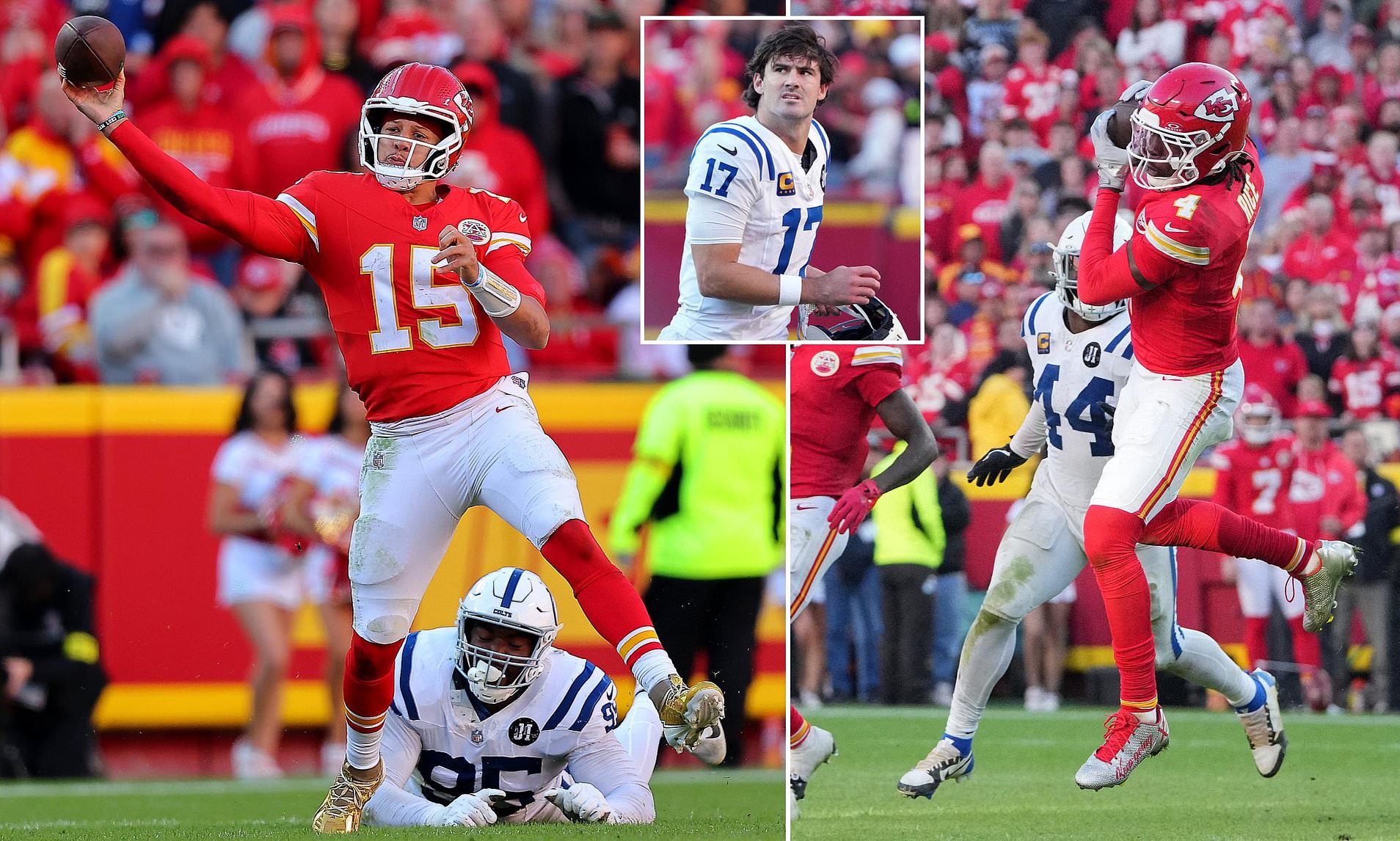 Chiefs keep playoff hopes alive as Patrick Mahomes and resurgent Rashee Rice lead OT win over Colts