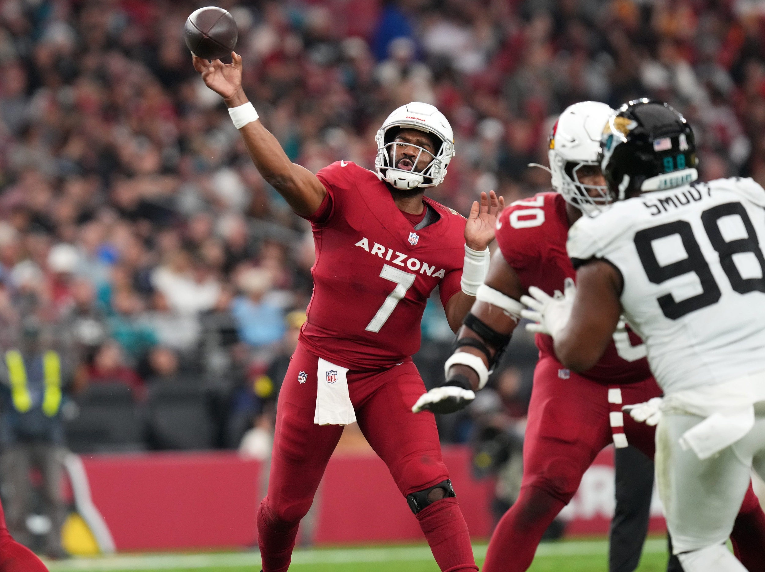 Cardinals QB Jacoby Brissett defends late overtime throw in 27-24 loss ...