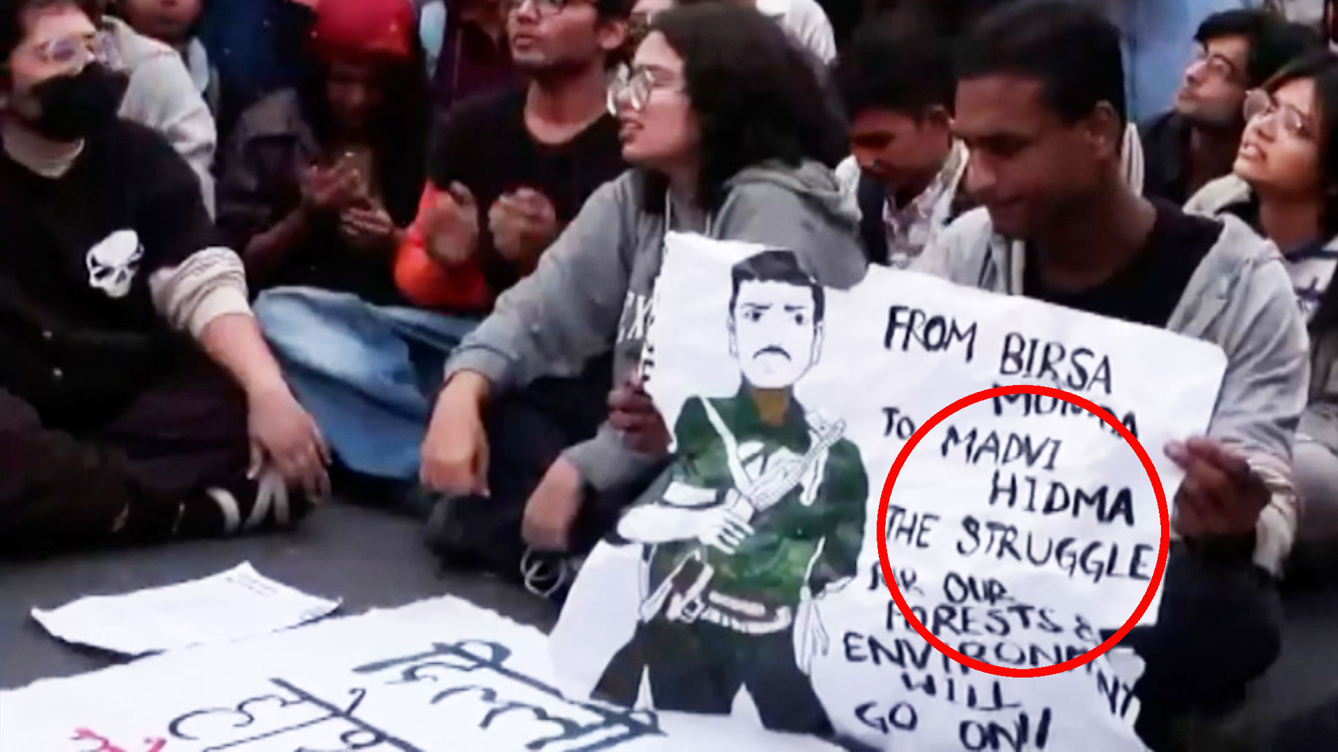 'Madvi Hidma Amar Rahe' Slogans Raised As Delhi Toxic Air Stir Turns ...