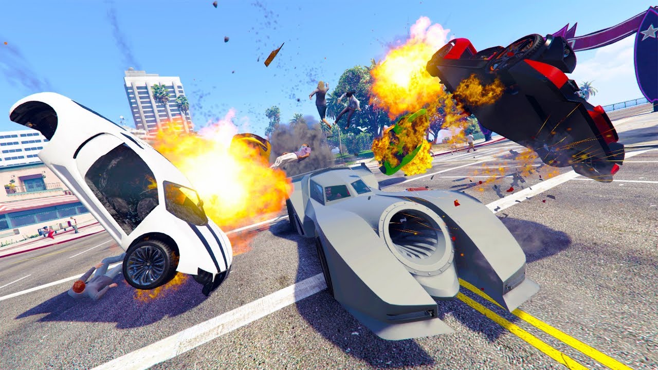 The funniest car in the game! Batmobile trolling! | GTA 5 thug life #230