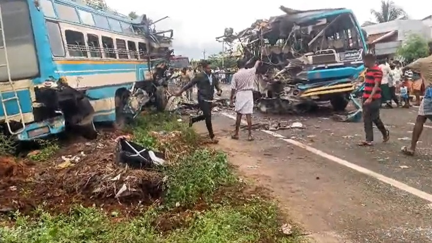 Six killed and 32 injured as two private buses collide head-on in Tamil ...