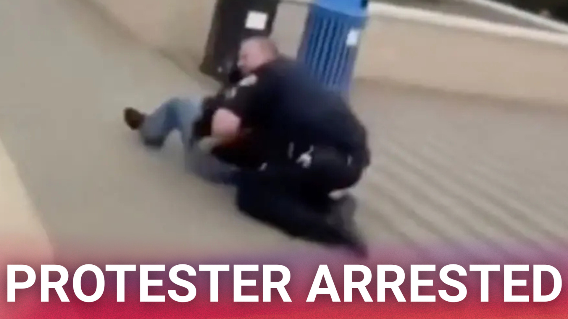 Anti-ICE protester brutally slammed after allegedly throwing drink at ...