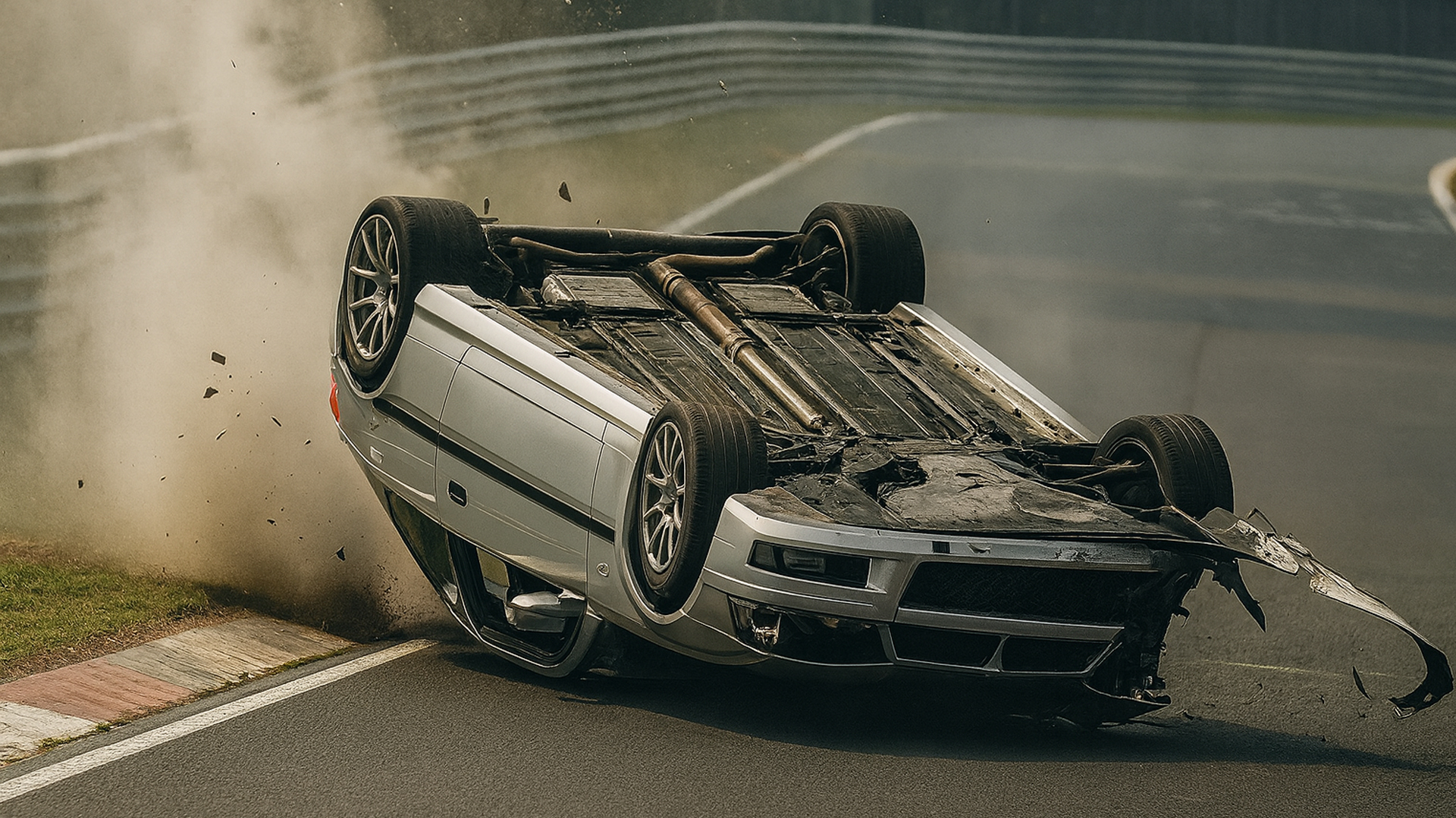 VW Golf TCR Flips in Nordschleife Crash