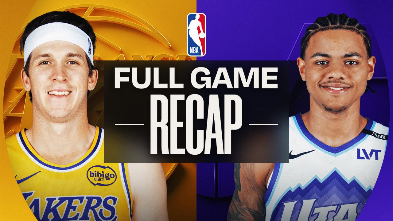 Game Recap: Lakers 108, Jazz 106