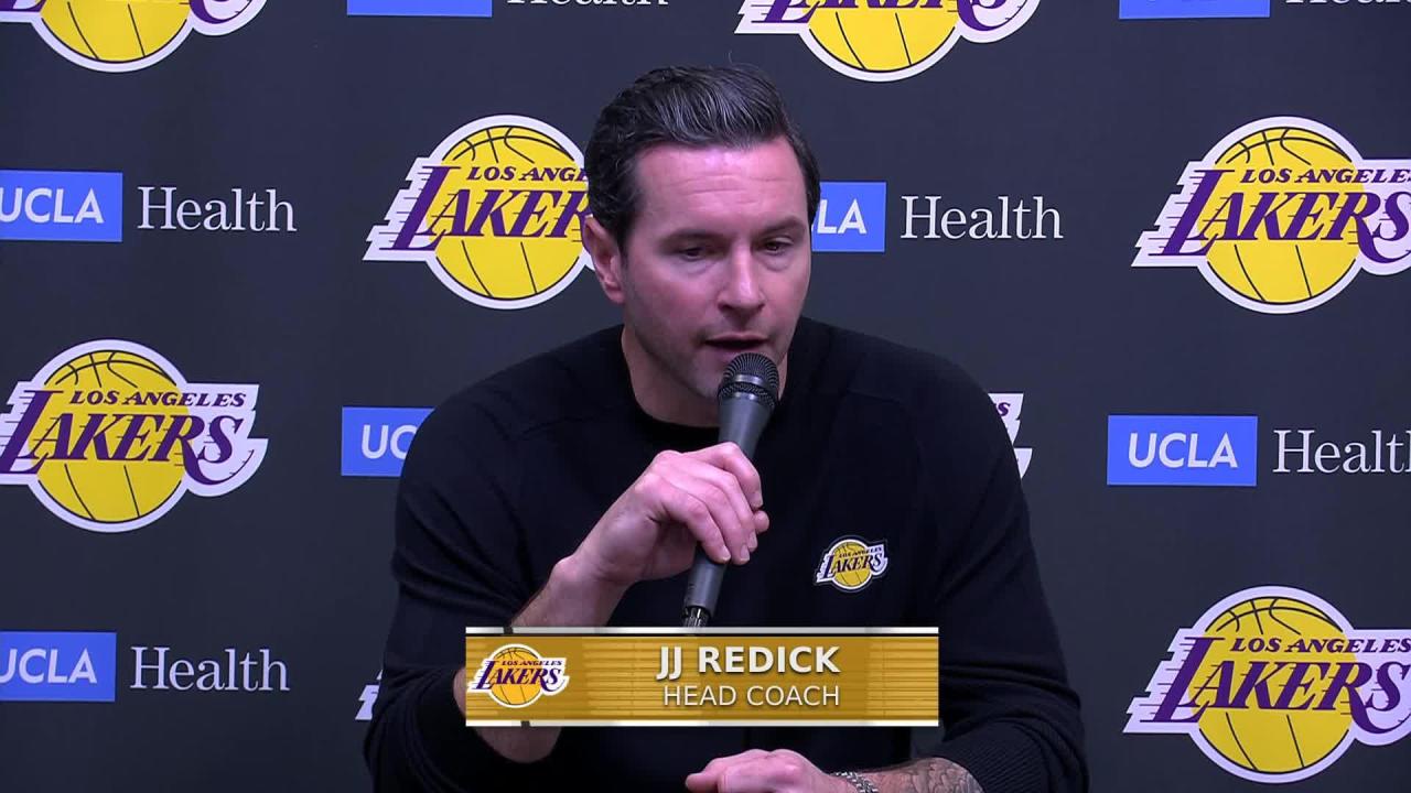 LAL 108, UTA 106: Lakers coach JJ Redick Postgame Media Availability