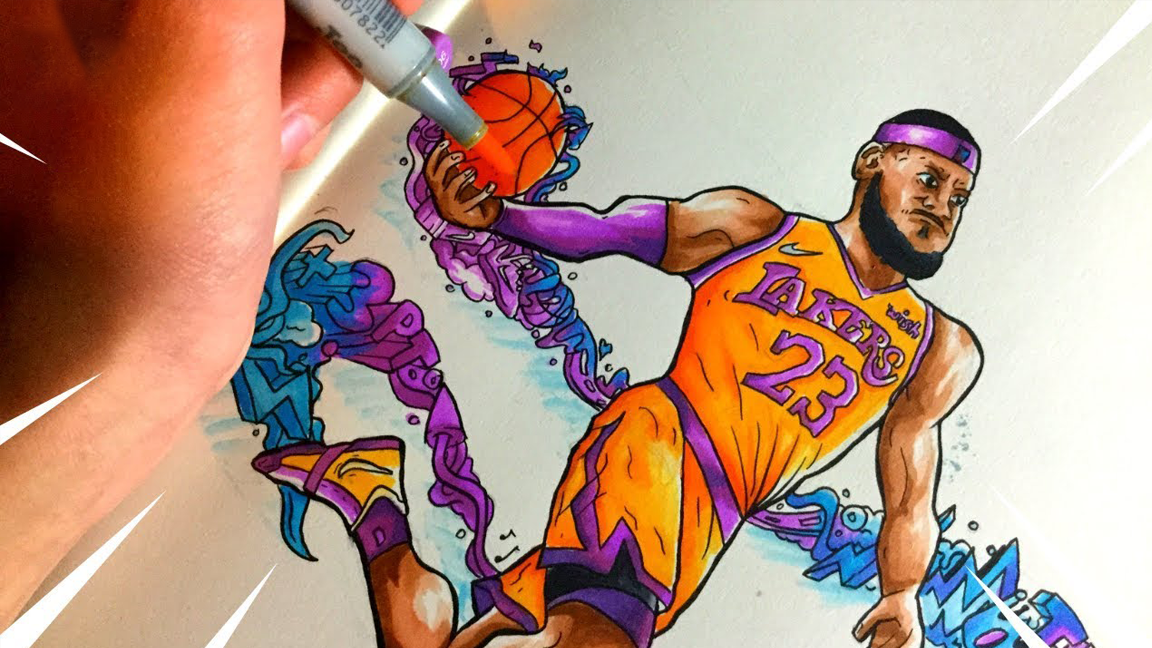 Drawing LeBron James in Stylized Form