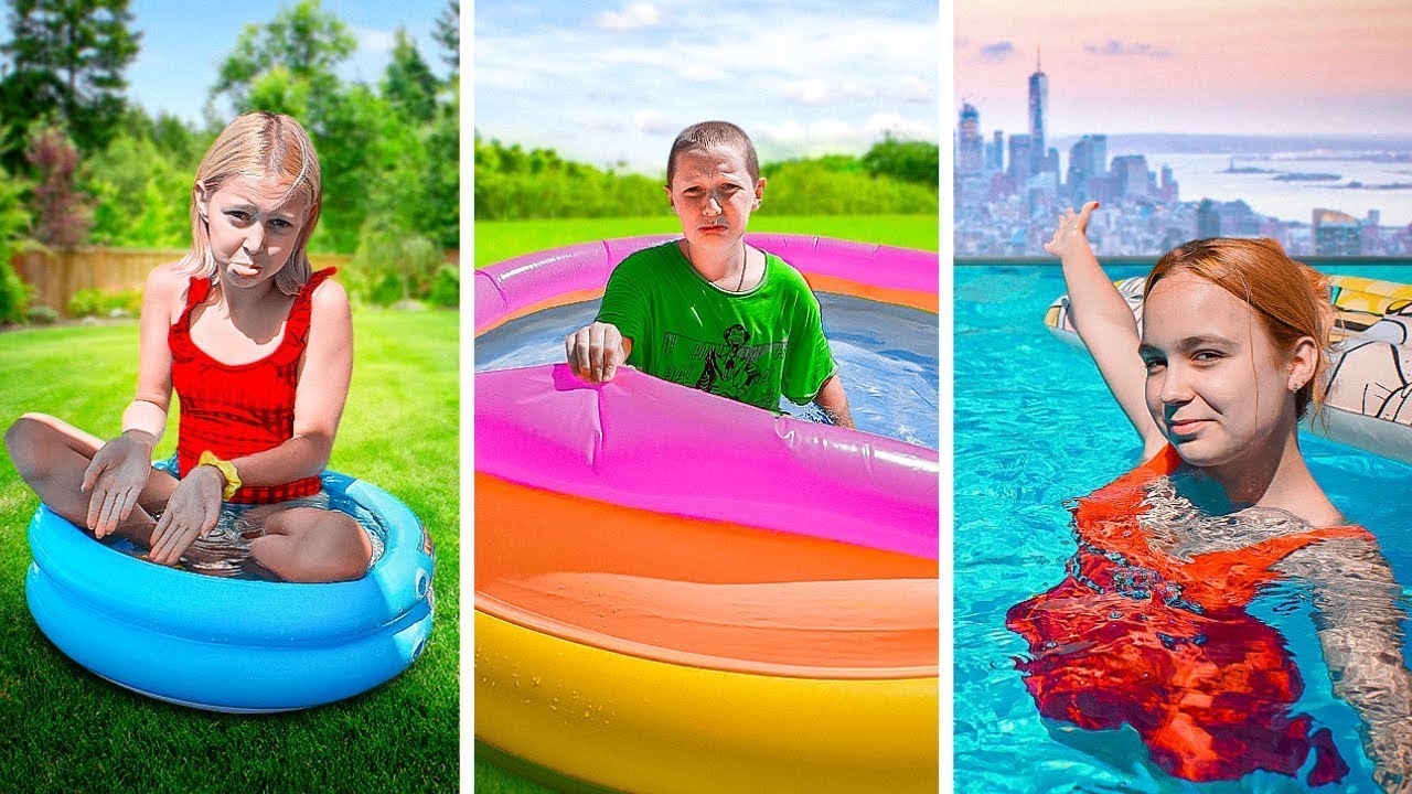 Grande vs petite piscine ☀️ Aventures d'adolescents en vacances ...